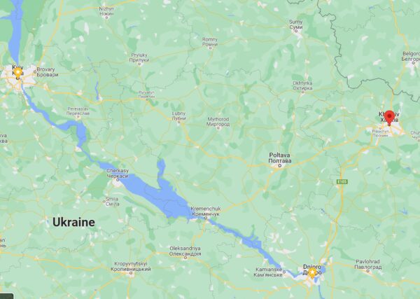kharkiv city ukraine ukraine map
