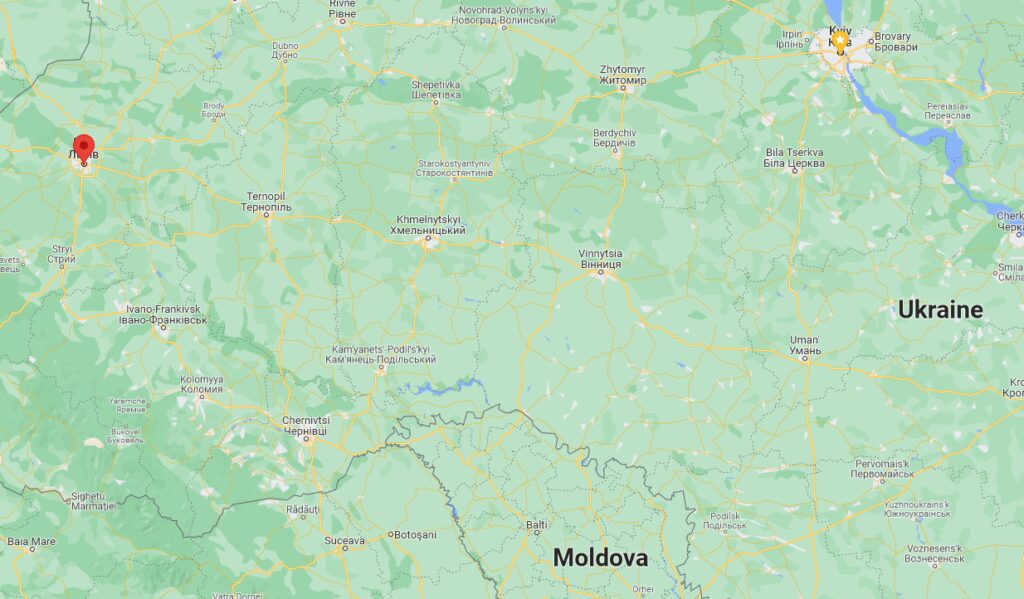 google map lviv city ukraine ukraine map